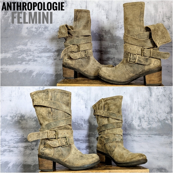 Anthropologie | Shoes | Anthropologie Felmini Gredo Cowboy Moto Biker ...